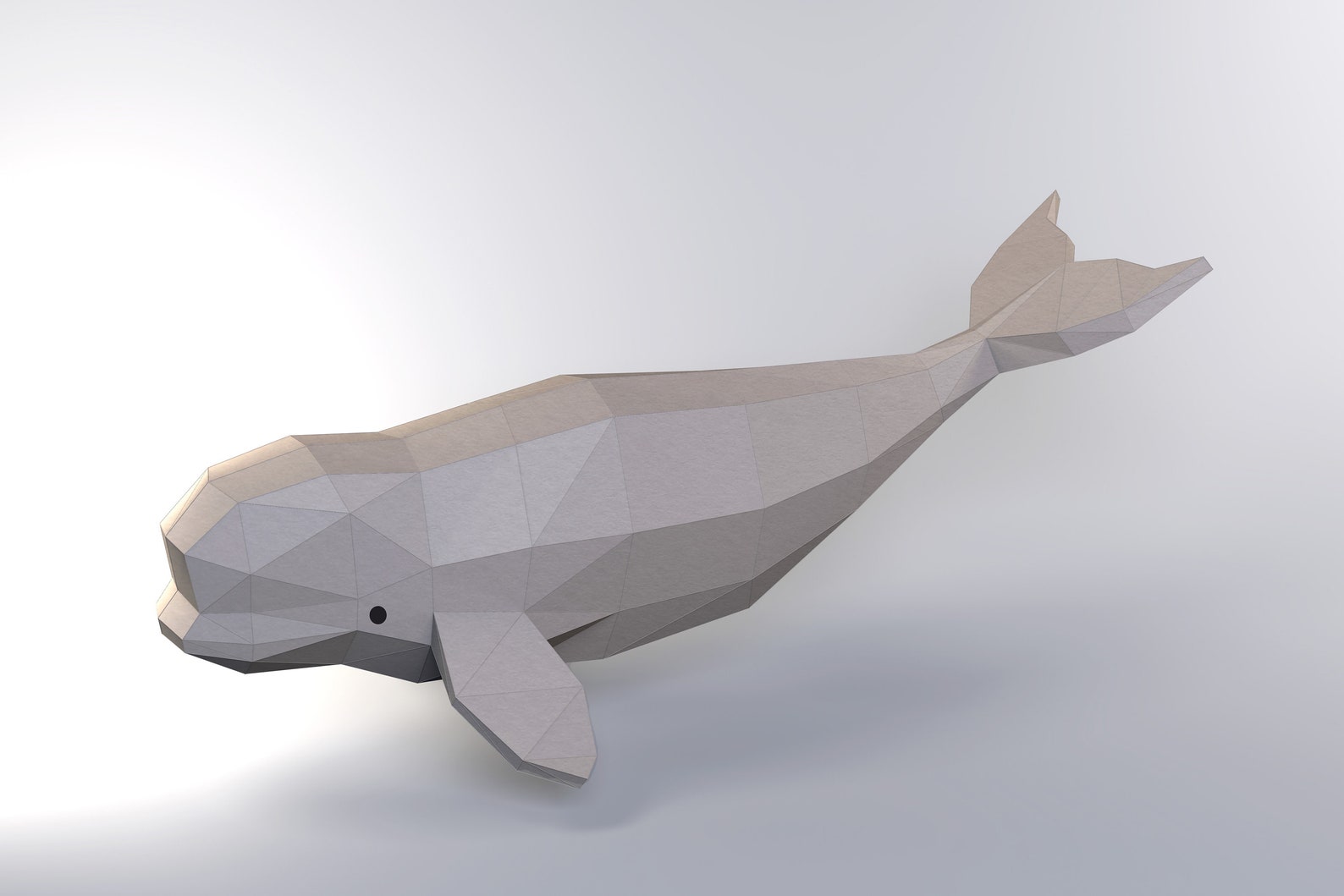 Beluga Decor, Paper Craft Beluga Model, DIY Papercraft, Paper Model ...