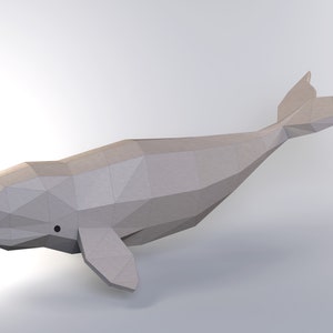 Beluga Decor, Paper Craft Beluga Model, DIY Papercraft, Paper Model ...