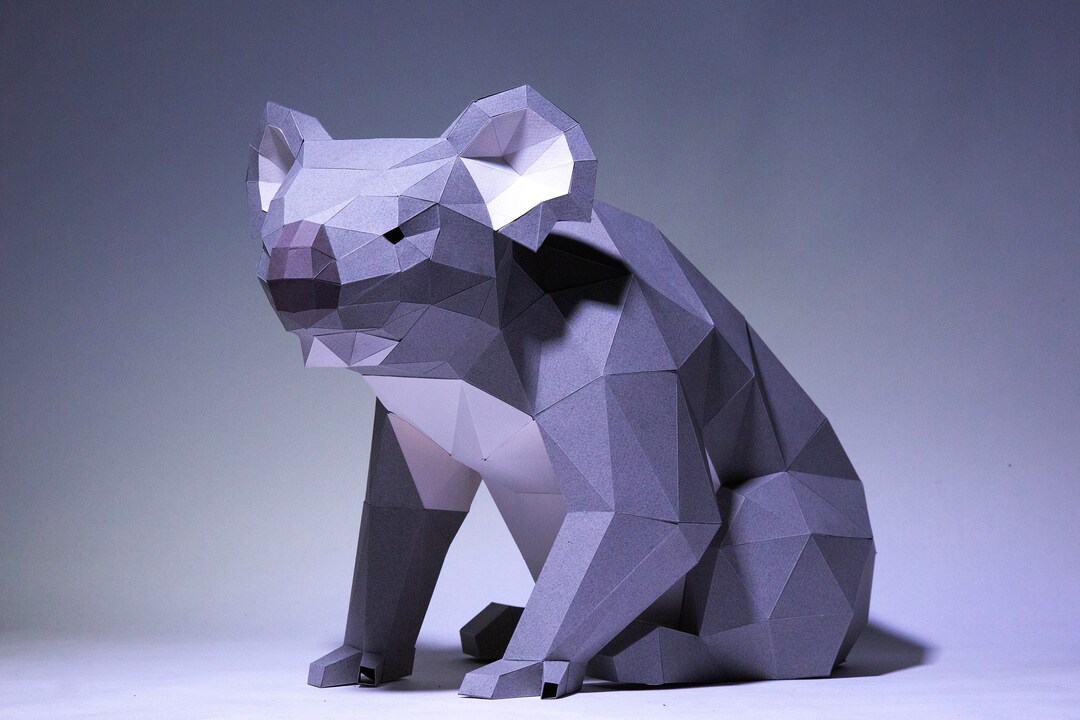 Koala Paper Craft Digital Template Origami PDF Download - Etsy