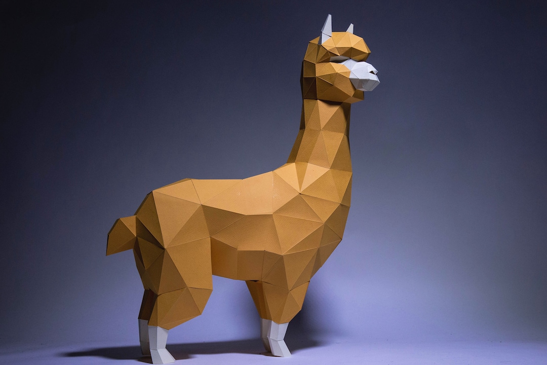 Alpaca, Lama Paper Craft, Digital Template, Origami, PDF Download DIY ...