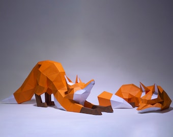 Meerkats Paper Craft Digital Template Origami PDF Download - Etsy