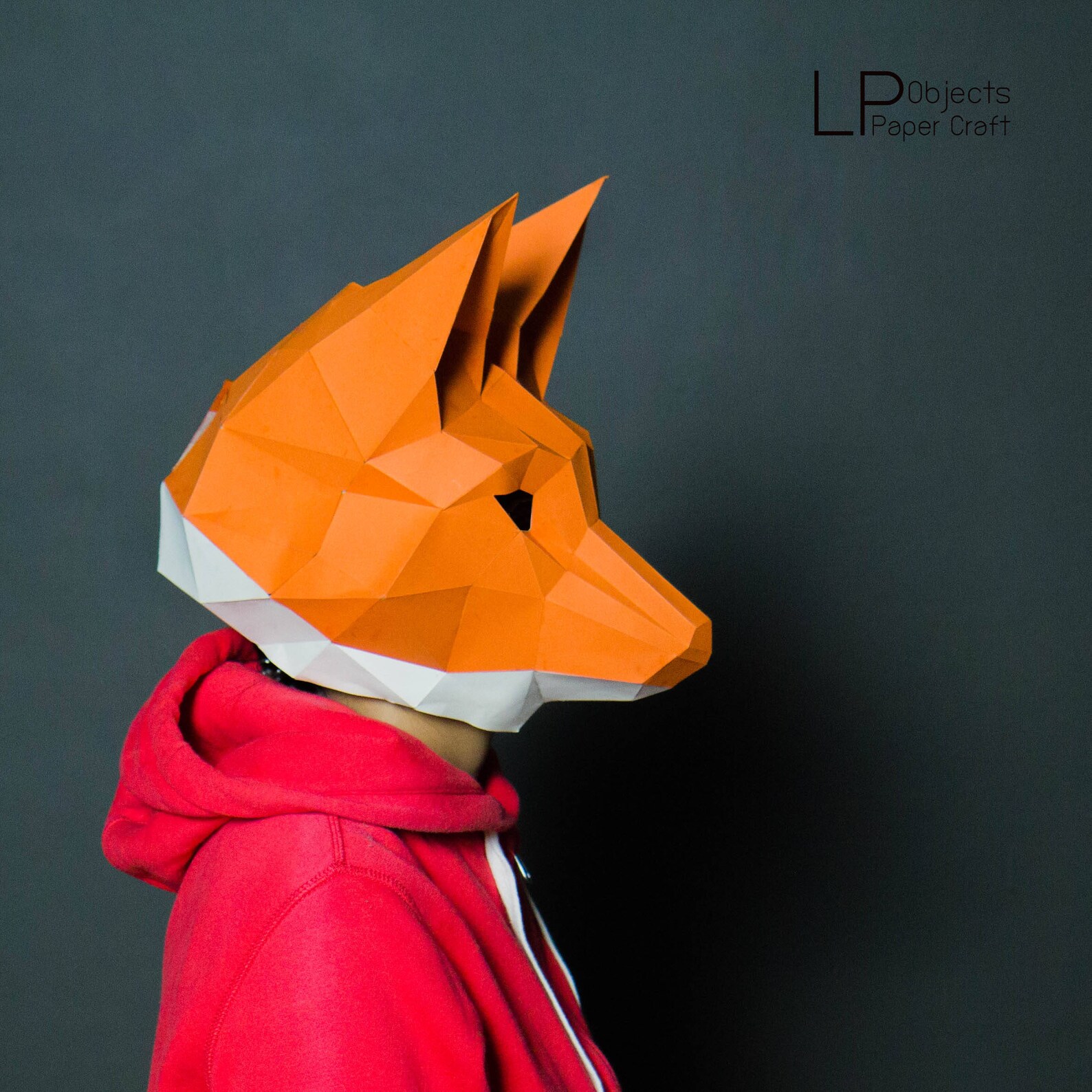 Fox Mask Paper Craft, Digital Template, Origami, PDF Download DIY, Low ...