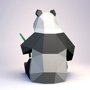 Panda Digital Template, Panda PDF Paper Craft, Panda Origami, Panda ...