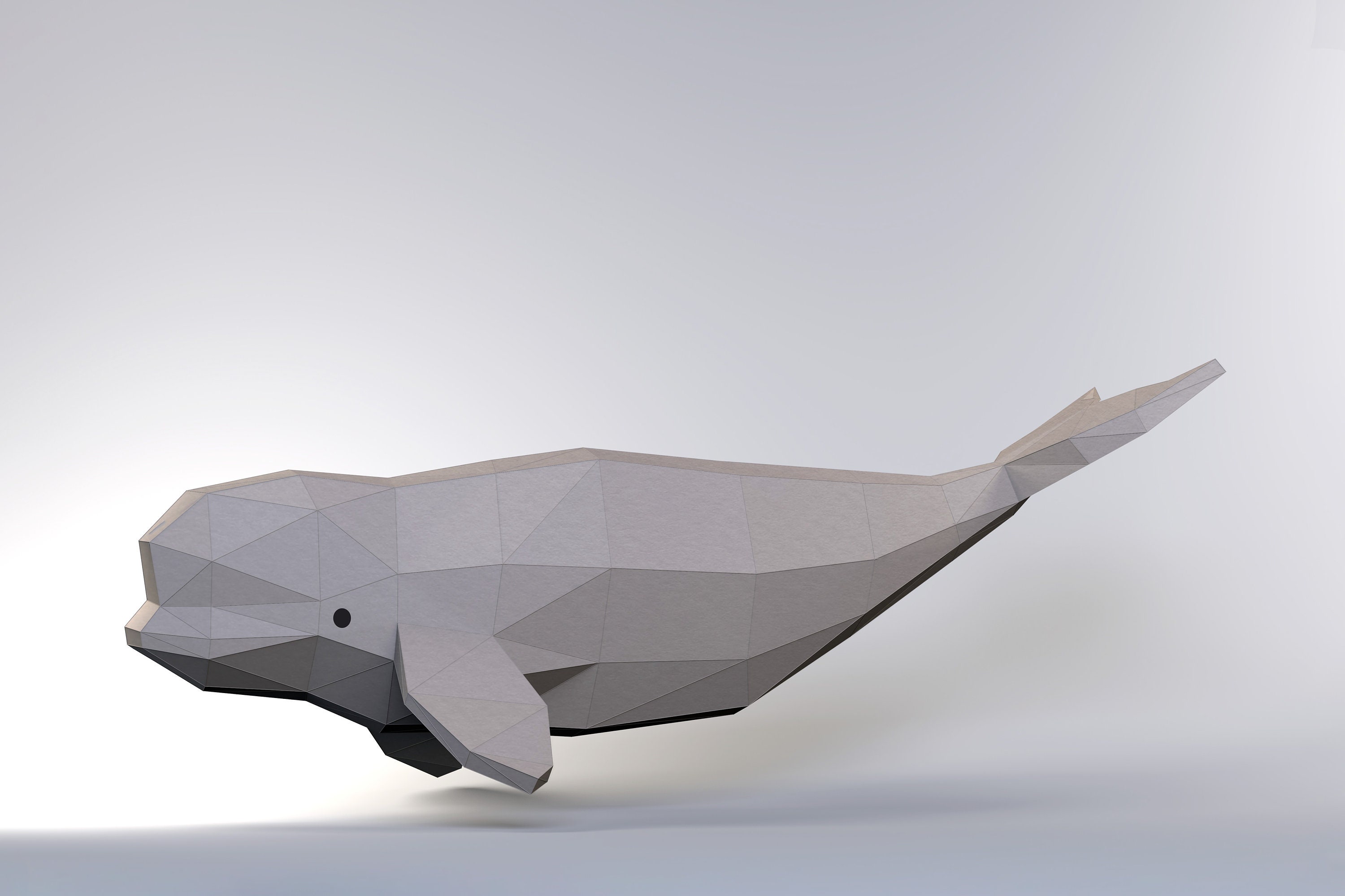 Beluga Decor, Paper Craft Beluga Model, DIY Papercraft, Paper Model ...