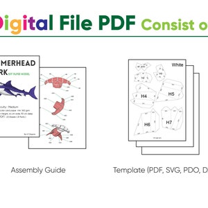 Hammerhead Shark Papercraft, 3D Papercraft, Build Your Own Low Poly ...
