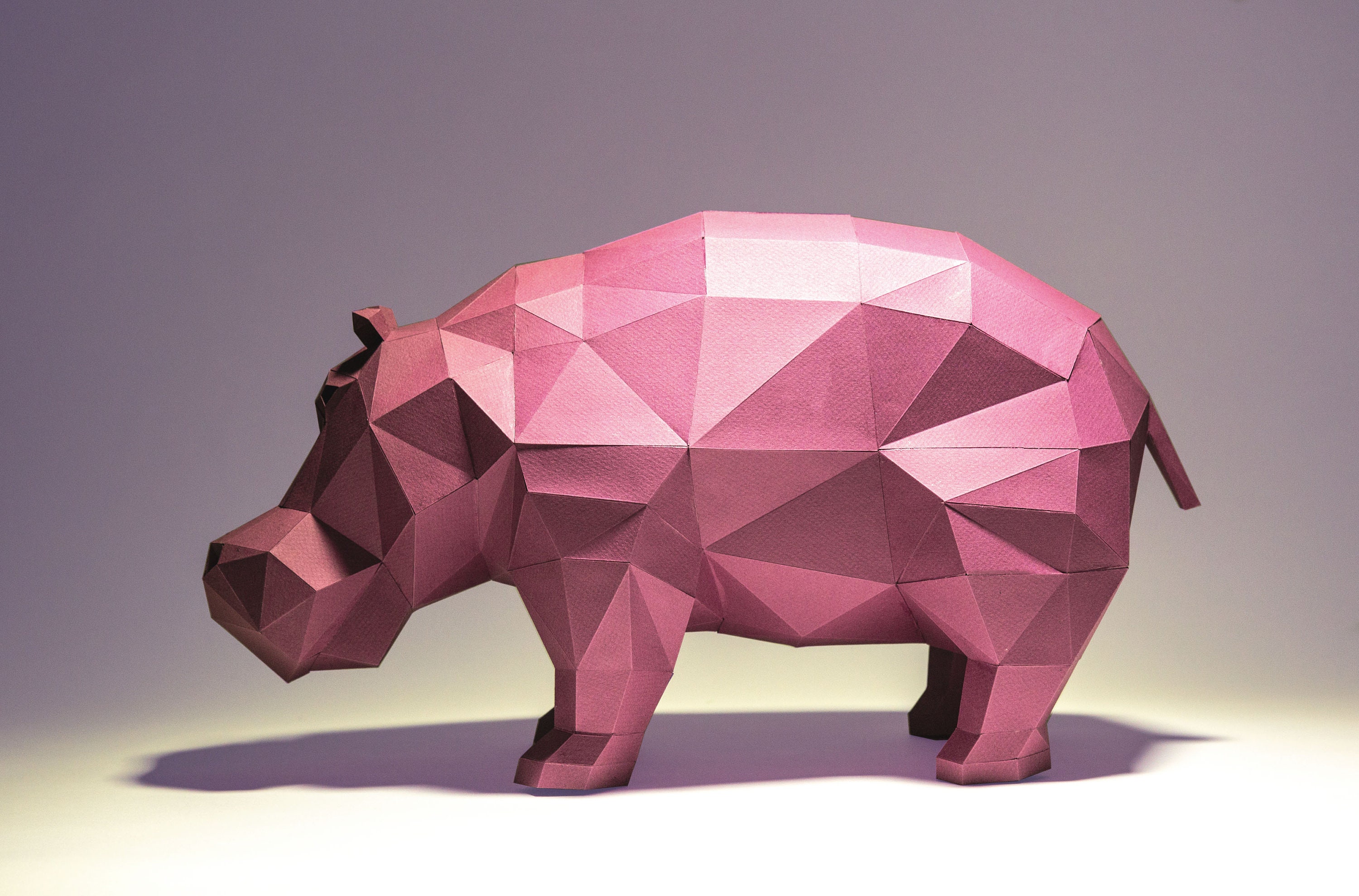 Hippopotamus Hippo Paper Craft Digital Template Origami - Etsy