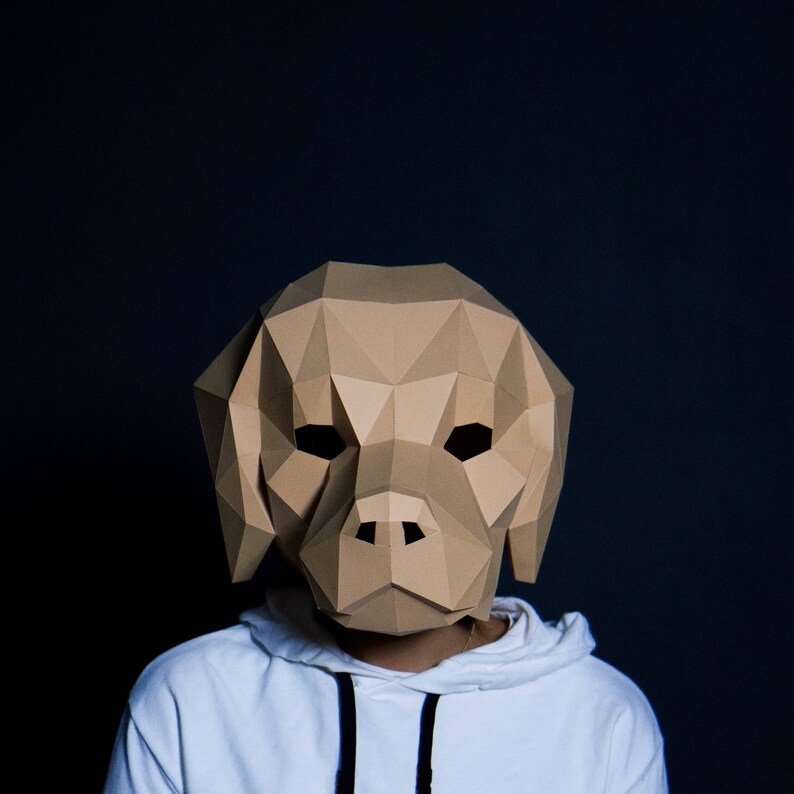 Labrador Mask Paper Craft Digital Template Origami PDF - Etsy
