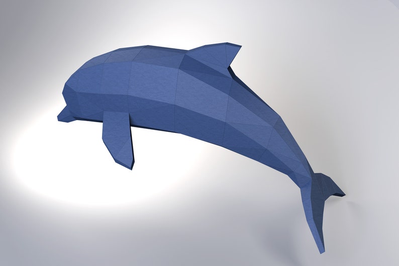 Dolphin Decor Paper Craft Dolphin Big Model DIY Papercraft - Etsy