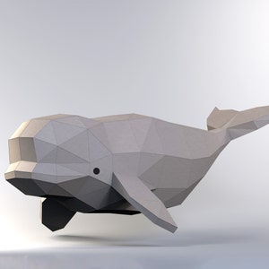 Beluga Decor, Paper Craft Beluga Model, DIY Papercraft, Paper Model ...