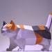 Munchkin Cat Walking Paper Craft, Digital Template, Origami, PDF ...