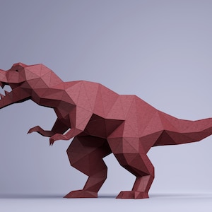 T-REX Digital Template, PDF Paper Craft, T-REX Origami, Dinosaur Model ...