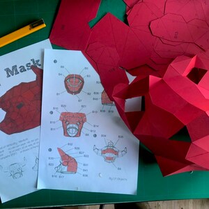 Bull Mask, Buffalo Mask Paper Craft, Digital Template, Origami, PDF ...