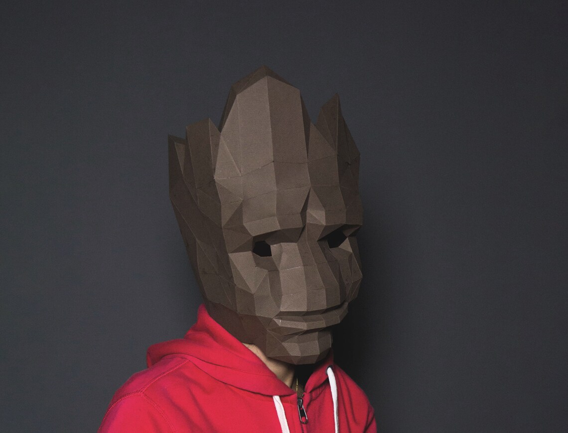 Groot Mask Paper Craft Digital Template Origami PDF - Etsy