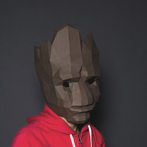 Groot Mask Paper Craft, Digital Template, Origami, PDF Download DIY ...