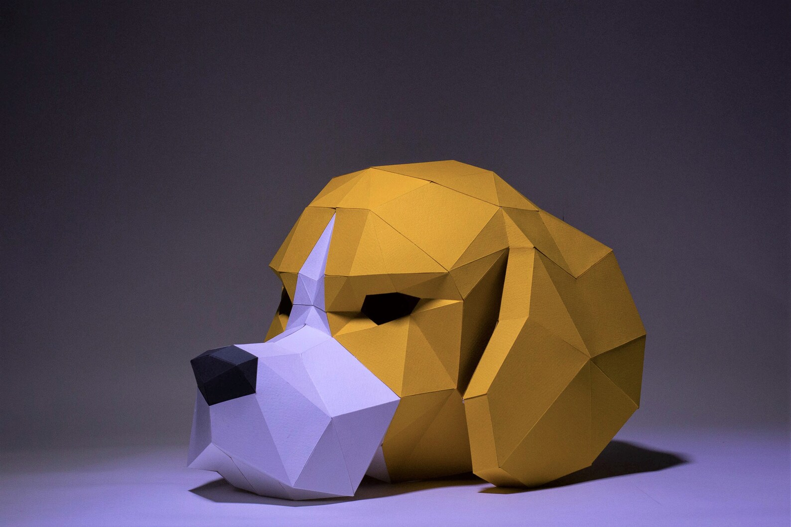 Beagle Dog Mask Papercraft Mask Template Origami PDF - Etsy