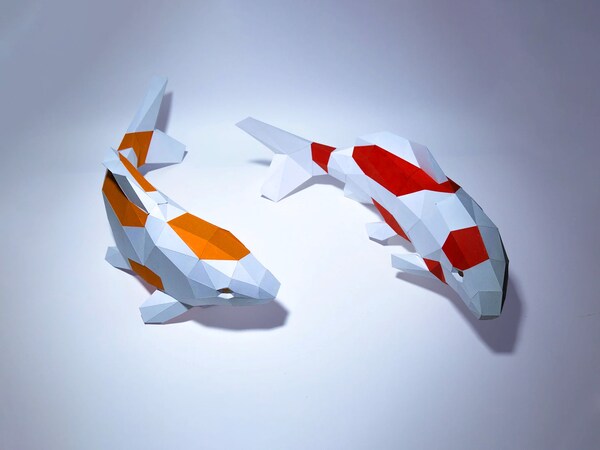 Pink Robin Papercraft Sculpture, DIY 3D Animal Wall Décor, PDF Template ...