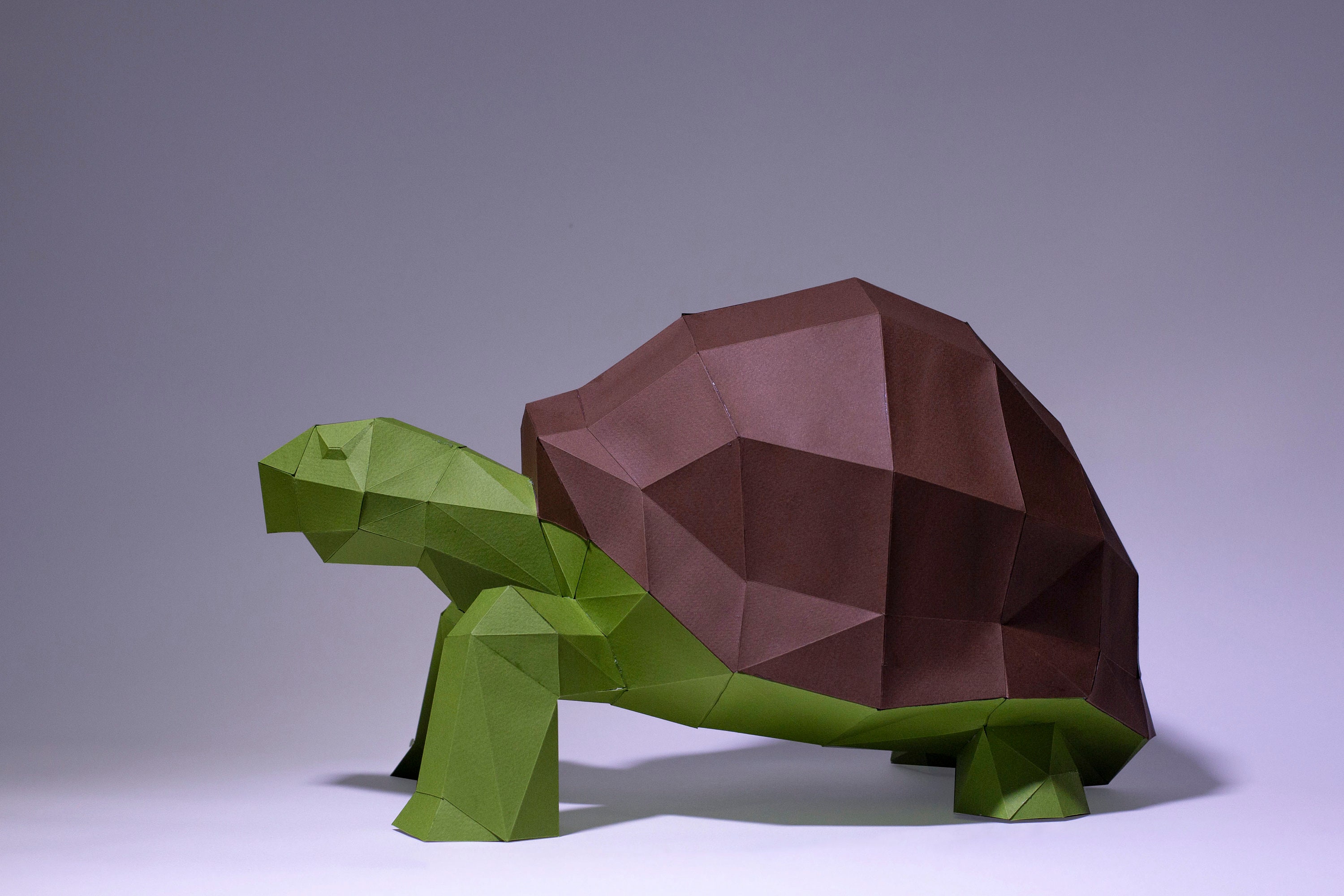 Turtle Paper Craft, Digital Template, Origami, PDF Download DIY, Low ...