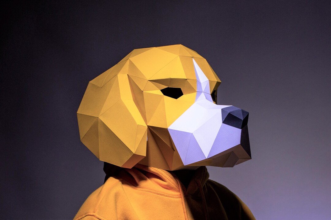 Beagle Dog Mask, Papercraft Mask Template, Origami, PDF Download DIY ...