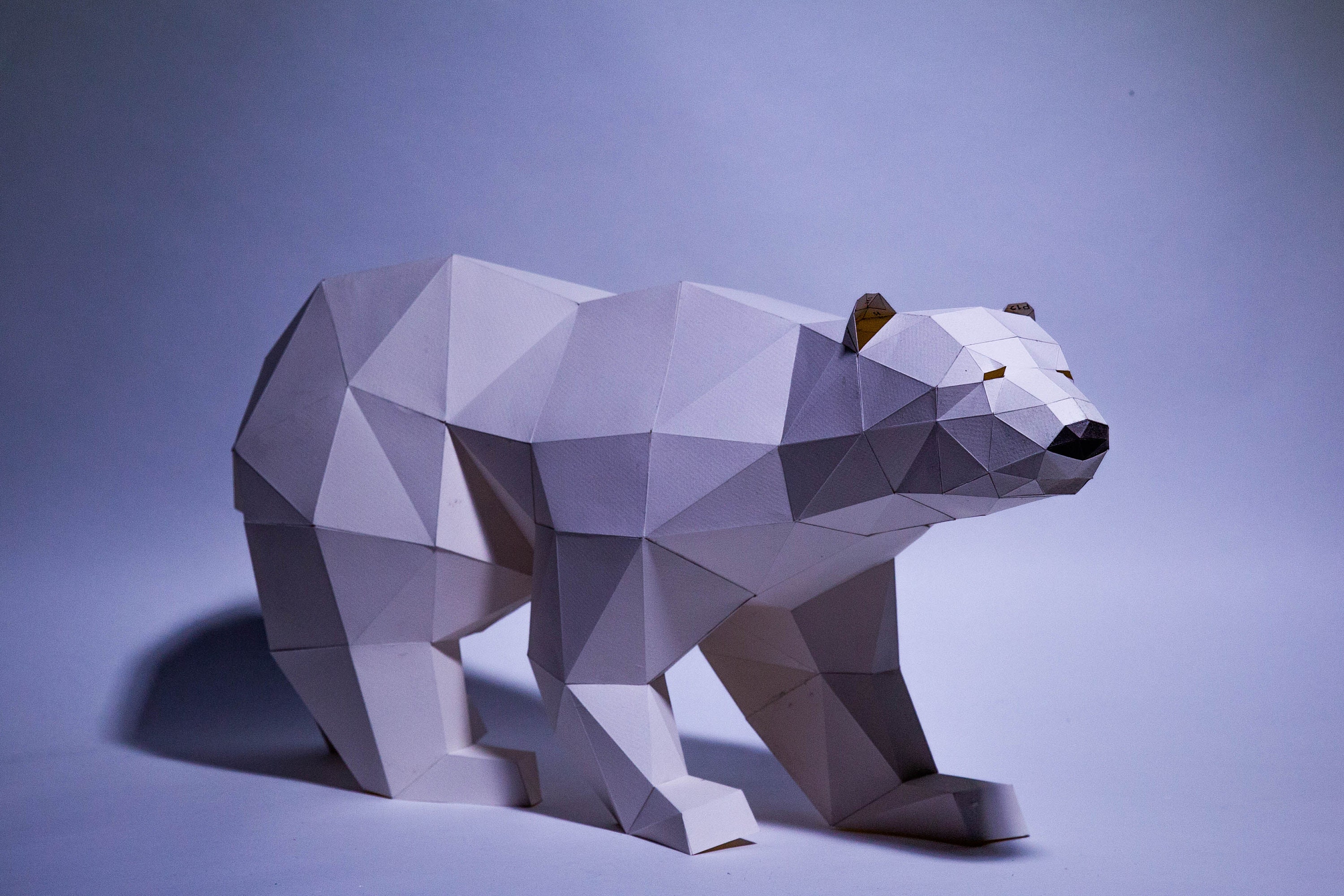 Polar Bear Paper Craft Digital Template Origami PDF - Etsy