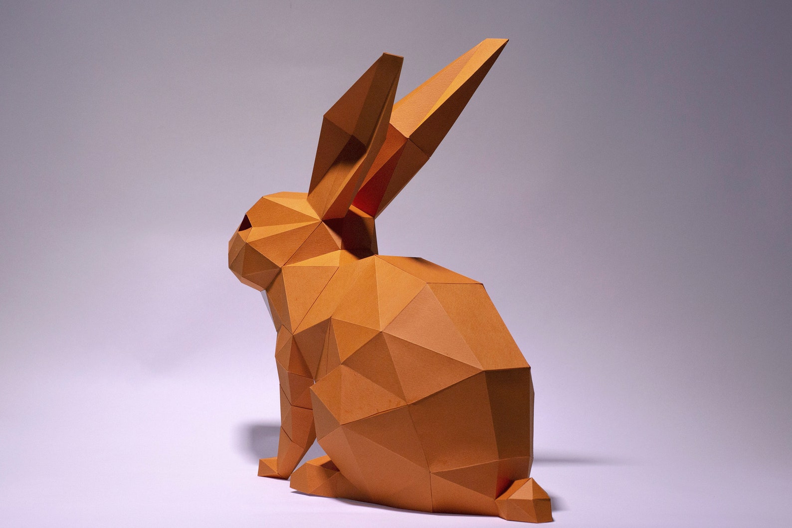 Bunny Sitting Paper Craft, Digital Template, Origami, PDF Download DIY ...