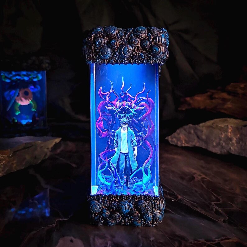 Sung Jinwoo Solo Leveling Handmade Epoxy Resin Lamp, Resin Art, Custom ...