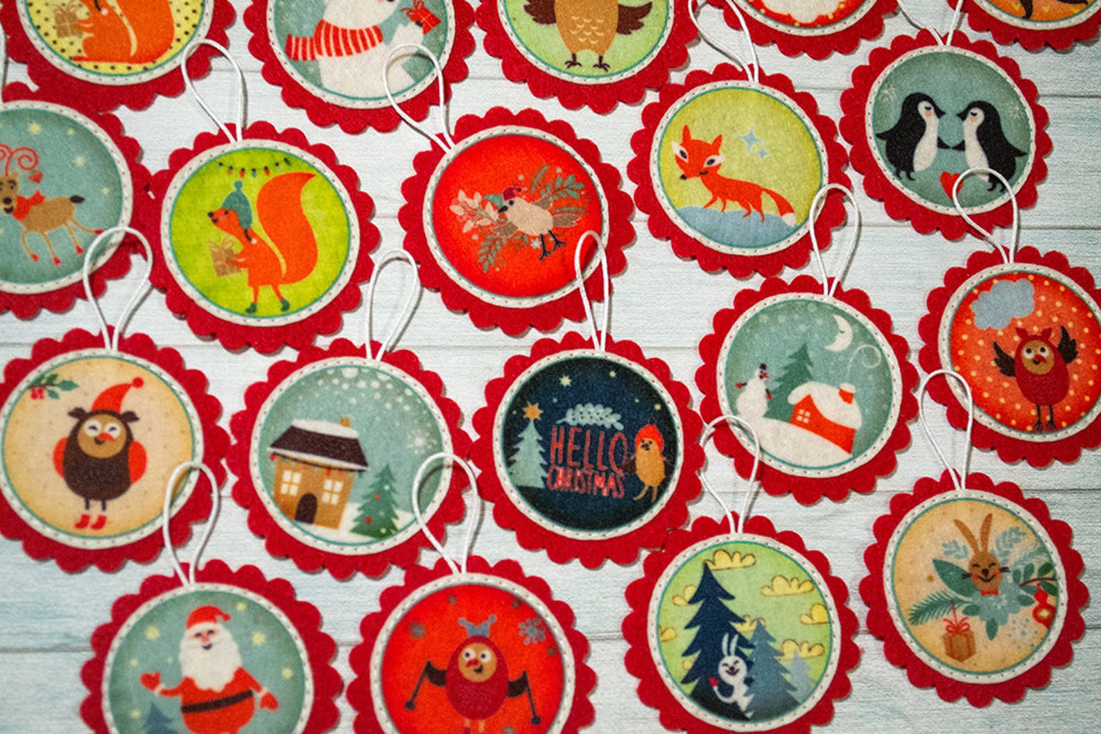 Christmas ornaments Advent calendar ornaments Kids Christmas | Etsy