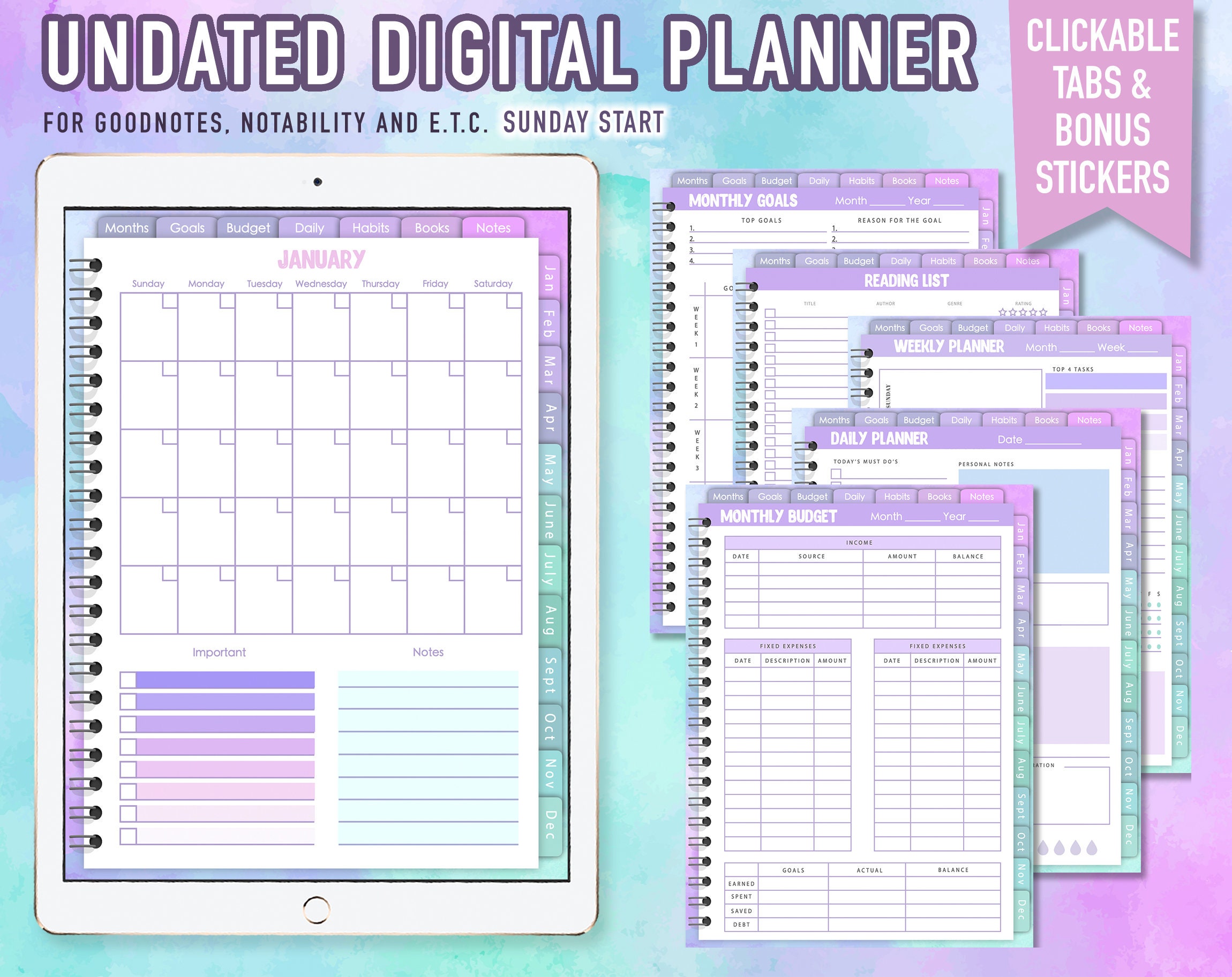 Goodnotes Digital Planner IPad Planner Goodnotes Planner Etsy
