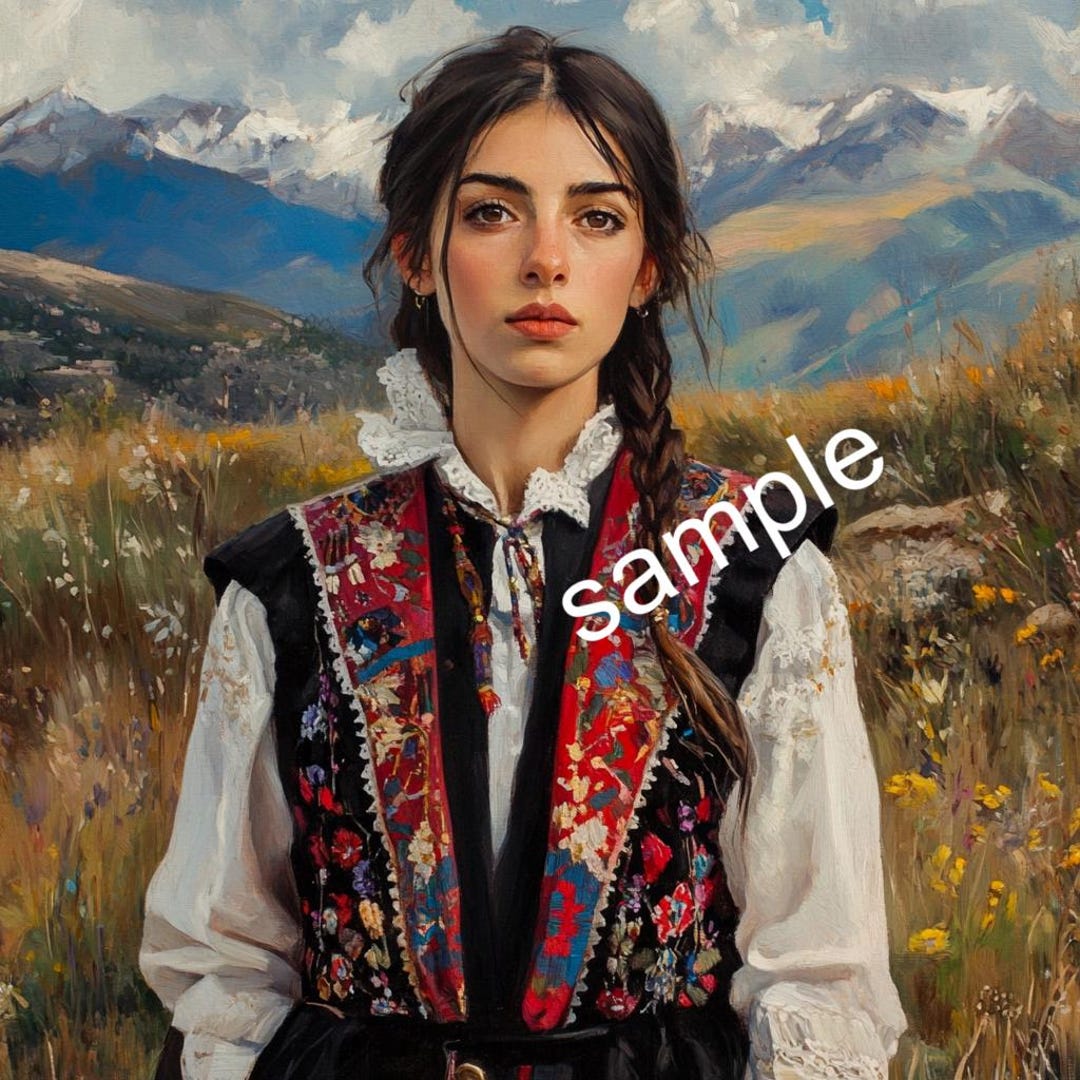 Bulgarian Girl From Rhodope Mountains Digital Portrait 4096 X 4096 ...