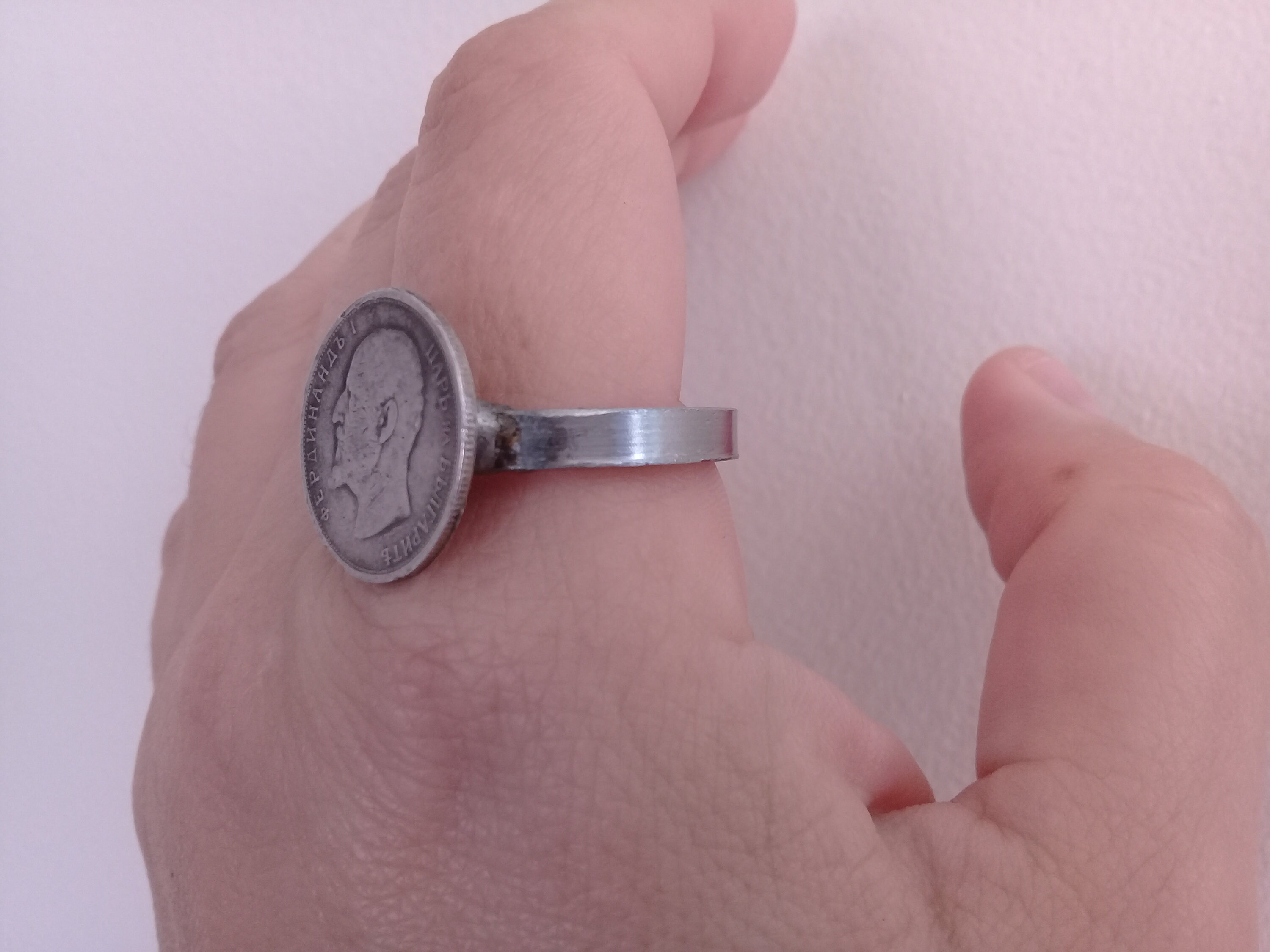 Unique Old Men Ring Antique Coin Bulgarian Handwork Size 13 | Etsy