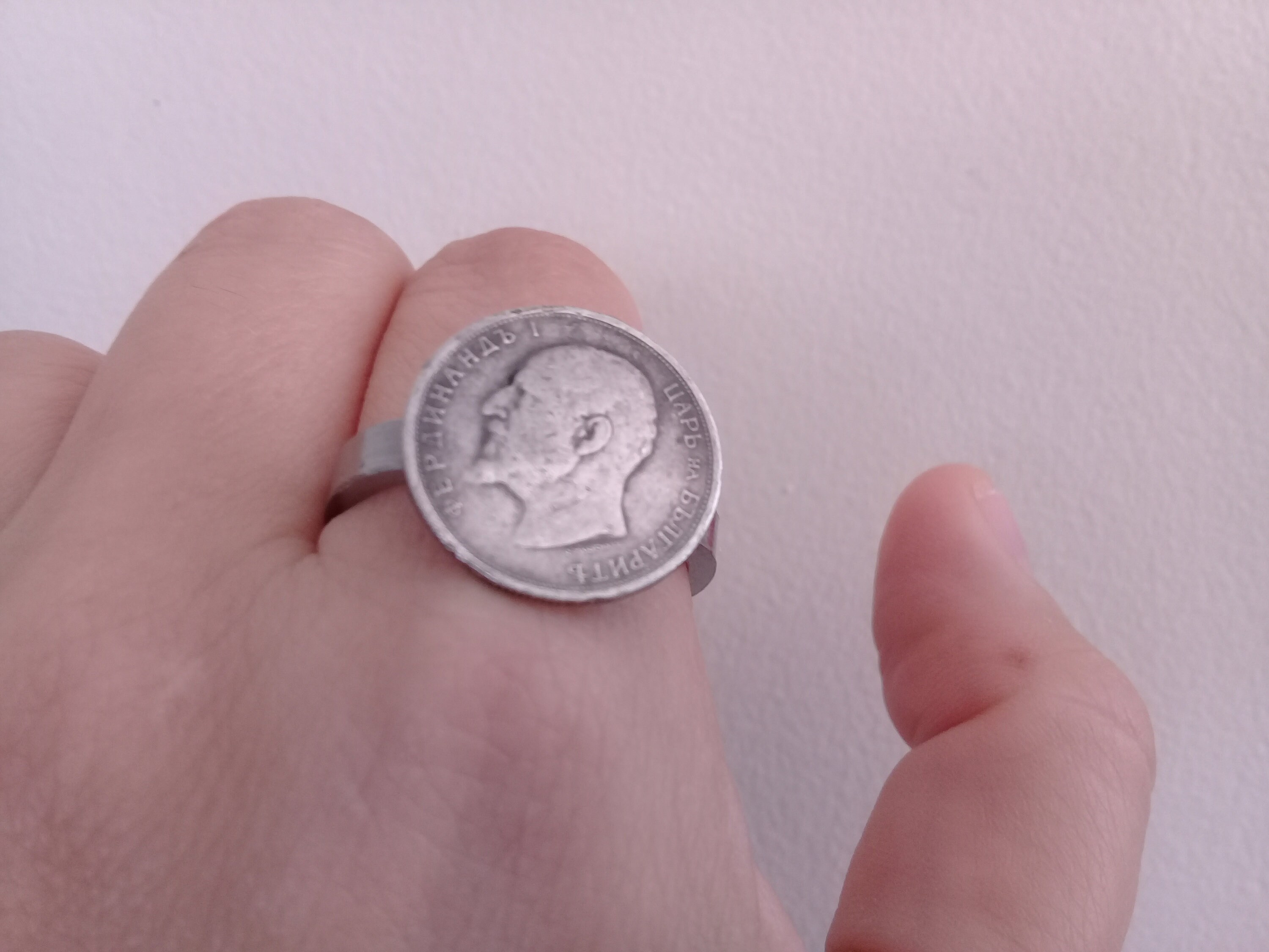 Unique Old Men Ring Antique Coin Bulgarian Handwork Size 13 | Etsy