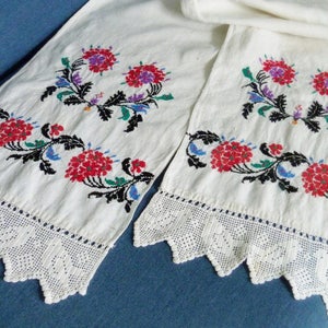 UNIQUE Ukrainian Rushnik With Flowers and Birds 1930s Ukrainian Vintage ...