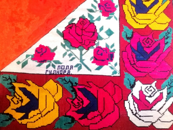 Very Unique Old Hand Embroidery Pilowcase Large Vintage Sigmed - Etsy