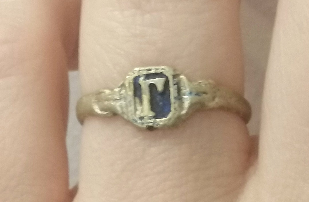 Very Old Bulgarian Ring Cyrillic Letter Г G for Women Names Galina ...