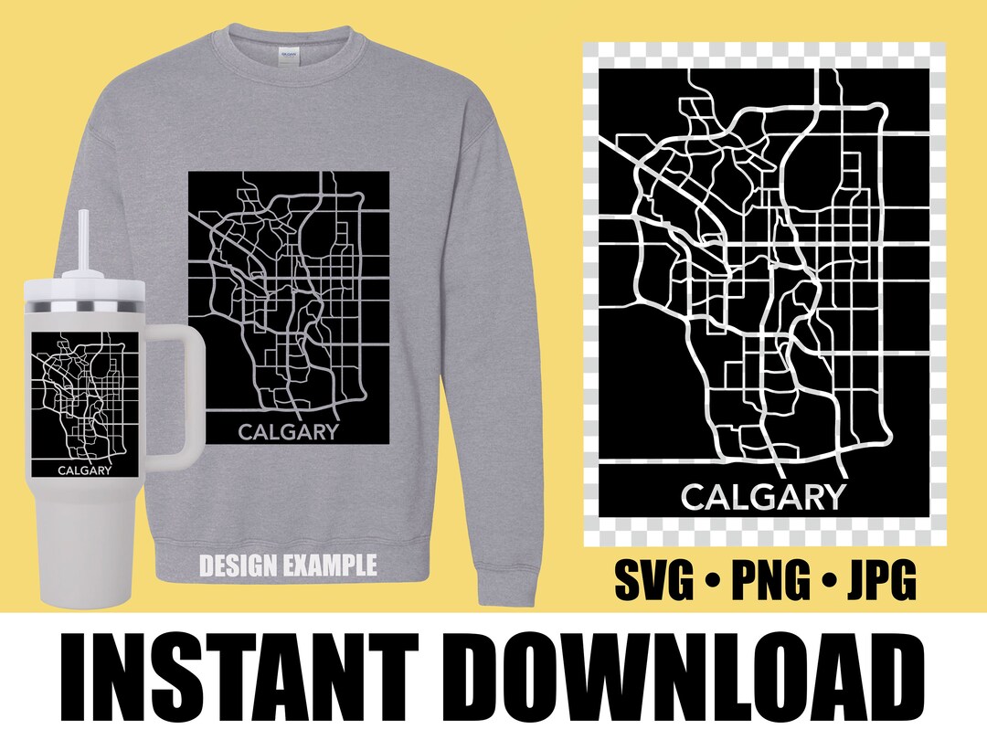 Calgary Map SVG File, Cricut File - Etsy