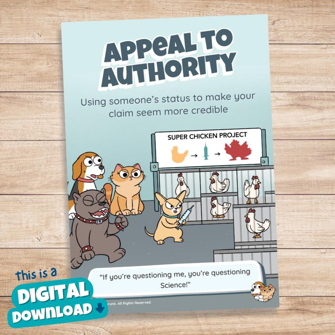 Appeal to Authority Poster to Develop Critical Thinking Skills Digital ...
