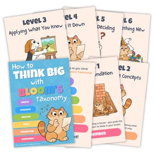 Bloom's Taxonomy Posters for Kids + Activity Booklet (digital Download ...