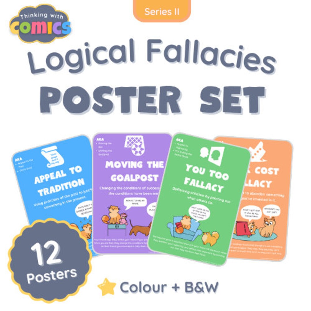 Logical Fallacies Card Set Pack Series II - Etsy