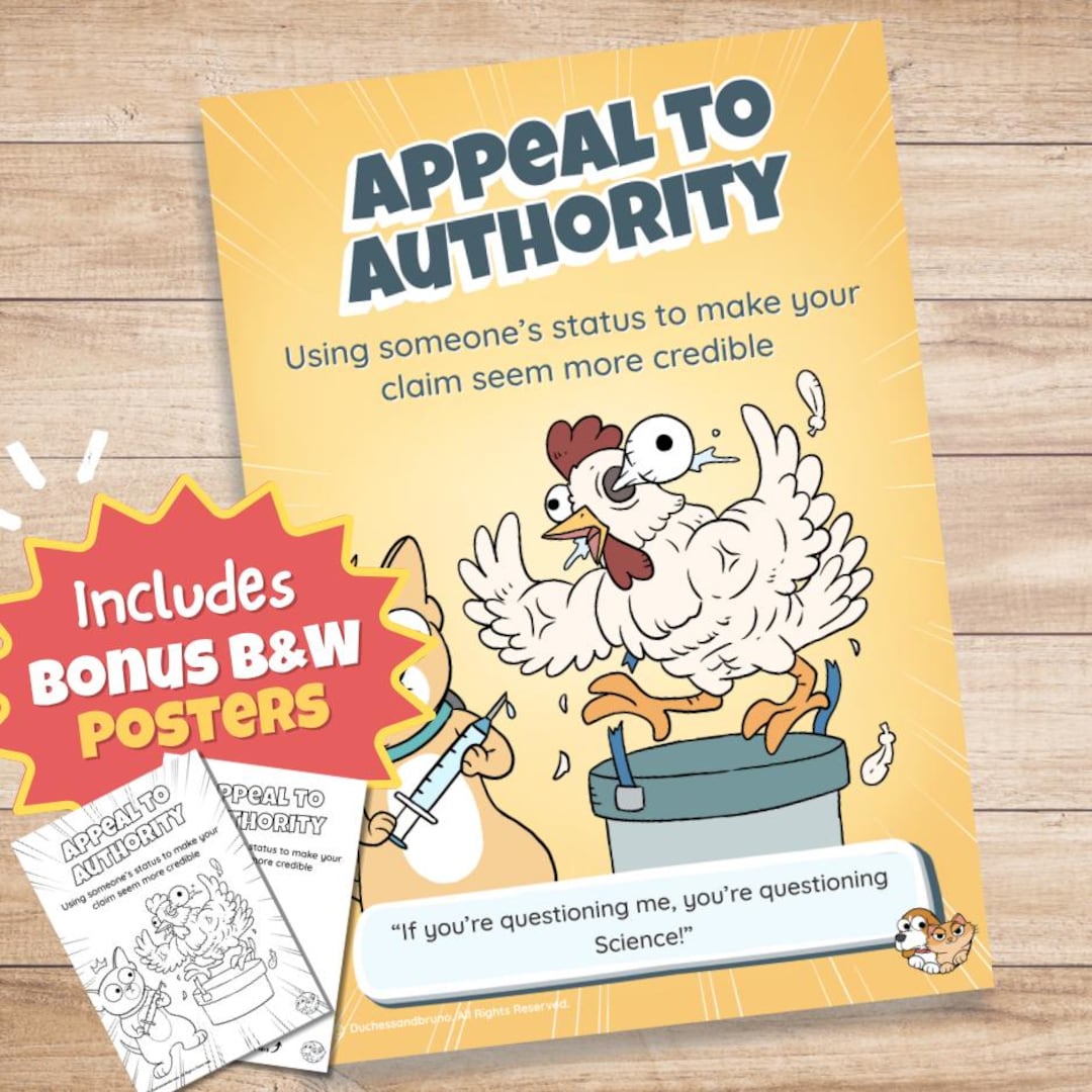 Appeal to Authority Poster to Develop Critical Thinking Skills Digital ...