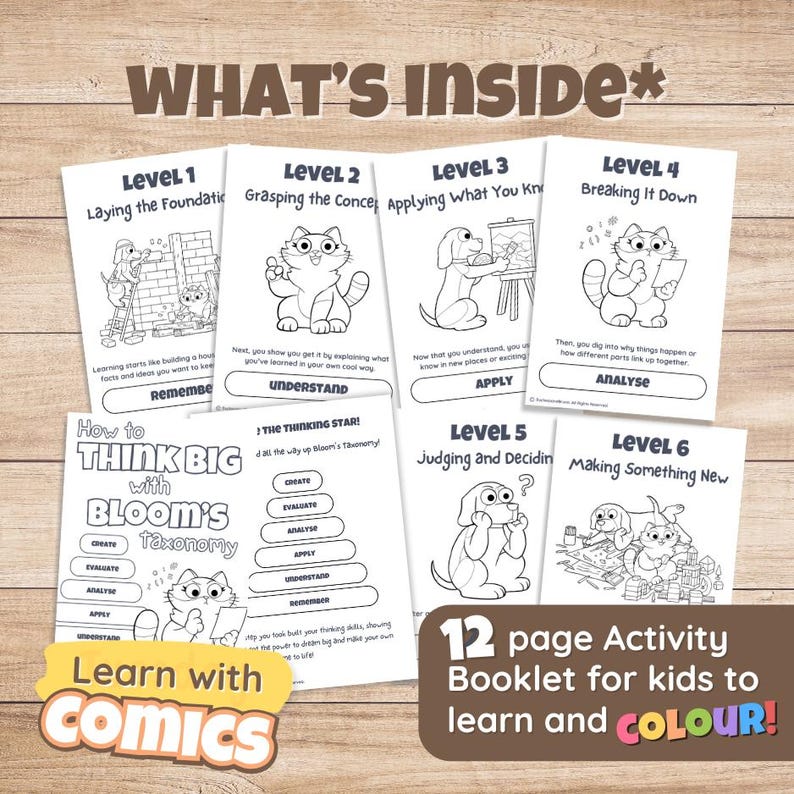Bloom's Taxonomy Activity Booklet to Build Thinking and Learning Skills ...
