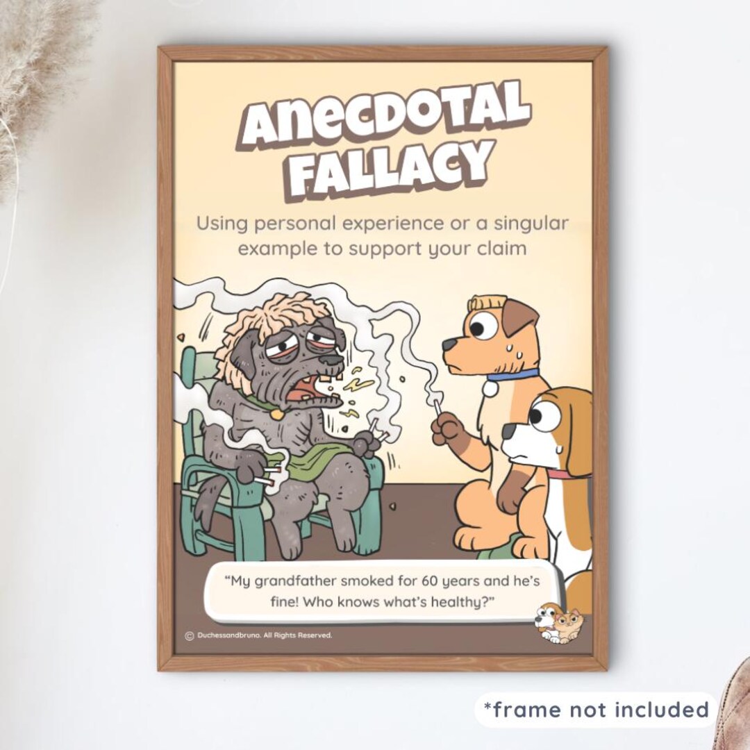 Anecdotal Fallacy Poster to Develop Critical Thinking Skills - Etsy