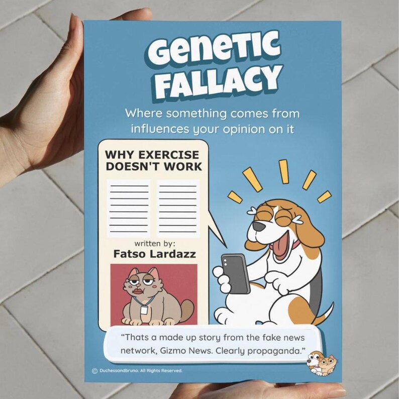 Genetic Fallacy Poster to Develop Critical Thinking Skills - Etsy