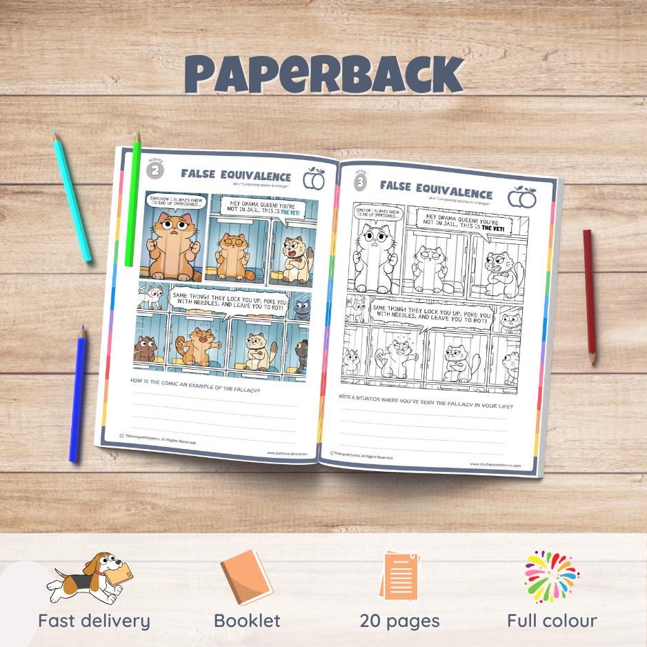 False Equivalence Fallacy Activity Pack: Critical Thinking Worksheets ...