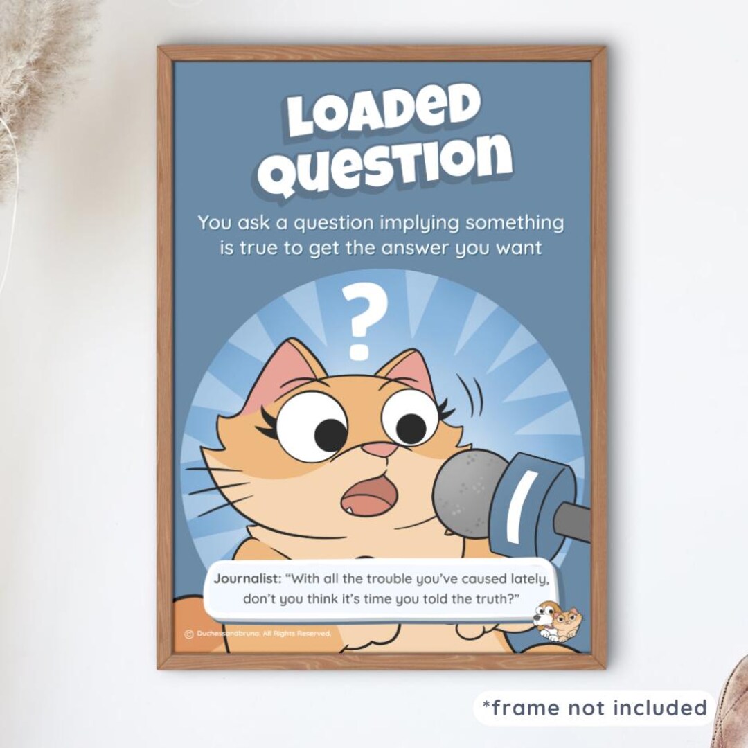 Loaded Question Poster to Develop Critical Thinking Skills - Etsy