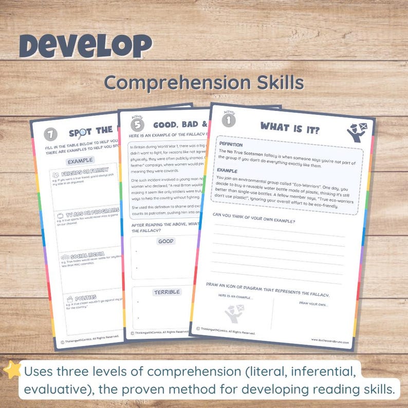 No True Scotsman Fallacy Activity Pack: Critical Thinking Worksheets ...