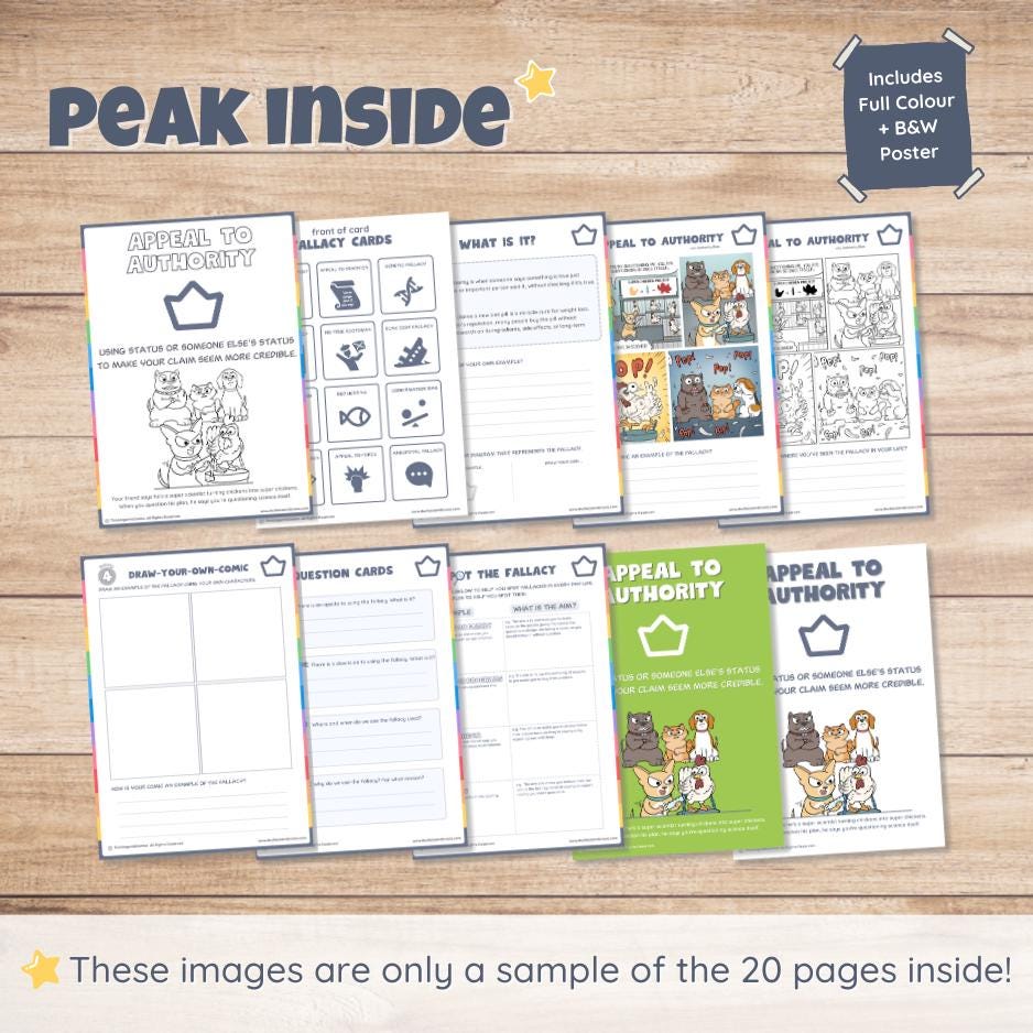 Logical Fallacy Activity Pack Bundle 3 - Etsy