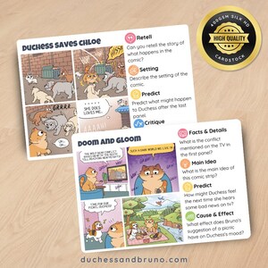 Comprehension Comic Story Cards for Building Understanding, Writing and ...