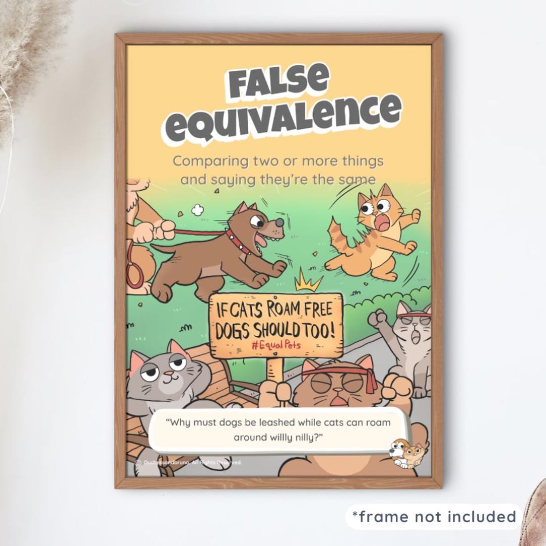 False Equivalence Fallacy Poster to Develop Critical Thinking Skills - Etsy