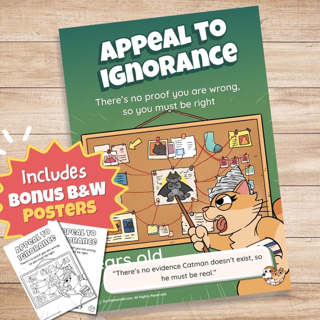 Appeal to Ignorance Poster to Develop Critical Thinking Skills Digital ...