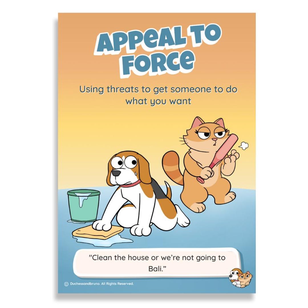 Appeal to Force Fallacy Poster to Develop Critical Thinking Skills - Etsy