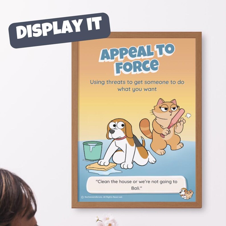 Appeal to Force Fallacy Poster to Develop Critical Thinking Skills - Etsy